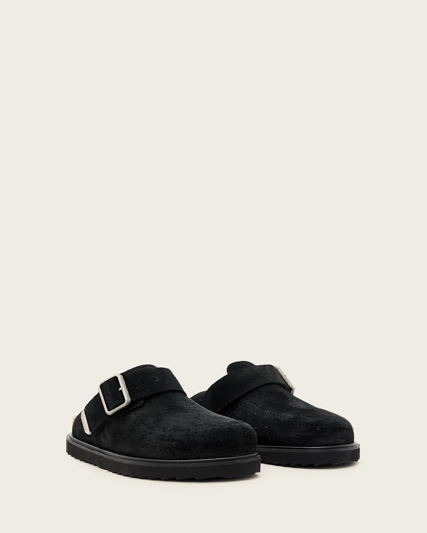 Randal Suede Mules Black | ALLSAINTS US